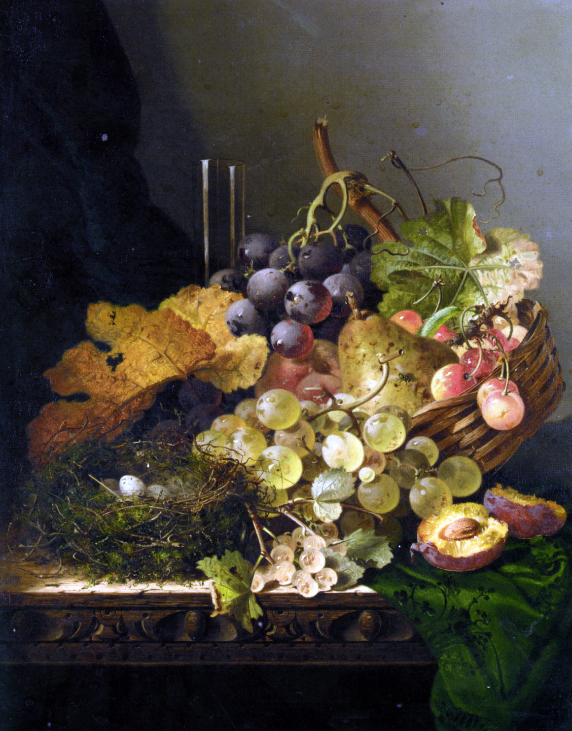 Edward Ladell Still Life with Birds Nest Canvas Art Print – canvasartdealer