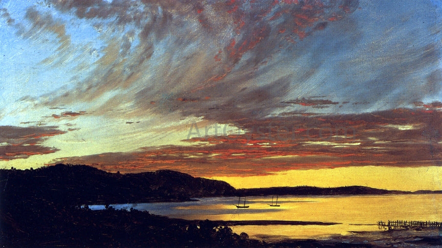 Frederic Edwin Church Sunset, Bar Harbor Canvas Art Print – canvasartdealer